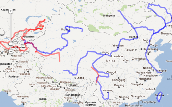 Updated Map - Wander Cyclist | A Bicycle Adventure in Asia | Eleanor ...